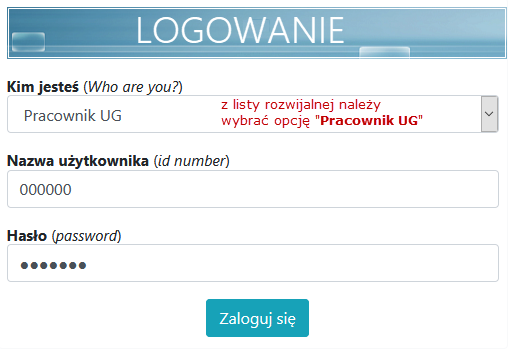 Logowanie do Portalu Edukacyjnego dla pracowników UG | Uniwersytet ...